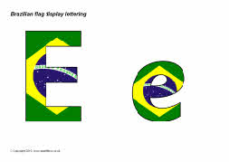 Brazilian flag display lettering (SB3384) - SparkleBox