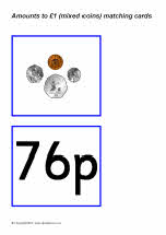 Amounts to £1 matching cards (SB3418) - SparkleBox