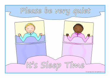 Babies sleeping/sleep time signs (SB3422) - SparkleBox