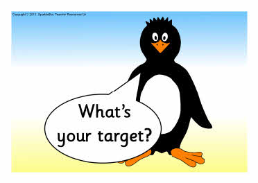 Penguin-themed target sheets (SB3425) - SparkleBox