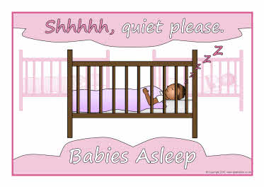 Babies sleeping/sleep time signs (SB3422) - SparkleBox