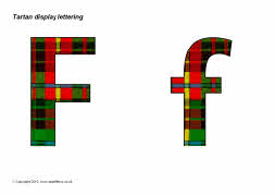 Tartan display lettering (SB3435) - SparkleBox