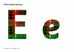 Tartan display lettering (SB3435) - SparkleBox