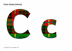 Tartan display lettering (SB3435) - SparkleBox