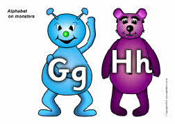 Upper and lowercase alphabet on monsters (SB3445) - SparkleBox