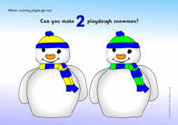 Winter counting playdough mats (SB3443) - SparkleBox