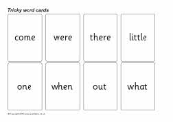 Tricky word flash cards (SB3496) - SparkleBox
