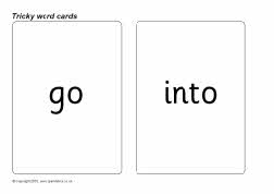 Tricky word flash cards - large (SB3497) - SparkleBox