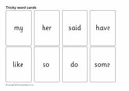 Tricky word flash cards (SB3496) - SparkleBox
