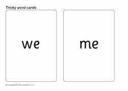 Tricky word flash cards - large (SB3497) - SparkleBox