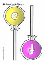 Alphabet on lollipops (SB3500) - SparkleBox