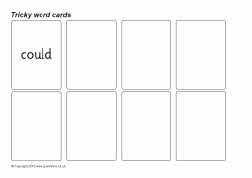 Tricky word flash cards (SB3496) - SparkleBox