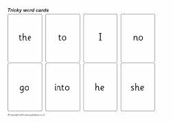 Tricky word flash cards (SB3496) - SparkleBox