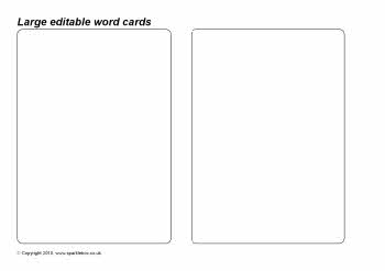Basic editable word card templates (SB3520) - SparkleBox