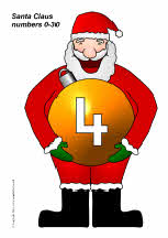 Santa Claus numbers 0-30 (SB3518) - SparkleBox