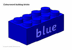 Colour words on building bricks (SB3512) - SparkleBox