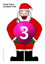 Santa Claus numbers 0-30 (SB3518) - SparkleBox