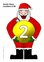 Santa Claus numbers 0-30 (SB3518) - SparkleBox