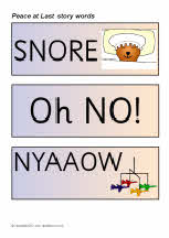 Peace at Last story word cards (SB3539) - SparkleBox