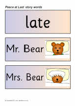 Peace at Last story word cards (SB3539) - SparkleBox