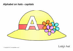 Alphabet on hats - capitals (SB3569) - SparkleBox