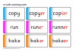 -er suffix matching cards (SB3595) - SparkleBox