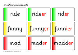 -er suffix matching cards (SB3595) - SparkleBox