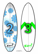 Numbers 0-50 on surfboards (SB3620) - SparkleBox