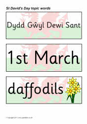 St David’s Day topic word cards (SB3708) - SparkleBox