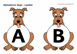 Alphabet on dogs - capitals (SB3711) - SparkleBox