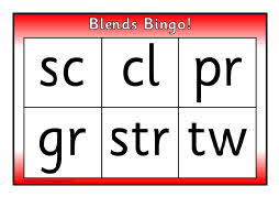 SparkleBox | Initial consonant blends bingo (SB3740)