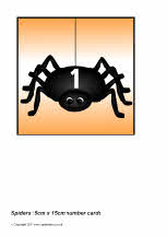 15cm x 15cm spider number cards 0-30 (SB3767) - SparkleBox