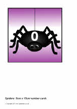 15cm x 15cm spider number cards 0-30 (SB3767) - SparkleBox