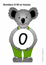 Numbers 0-50 on koalas (SB3777) - SparkleBox