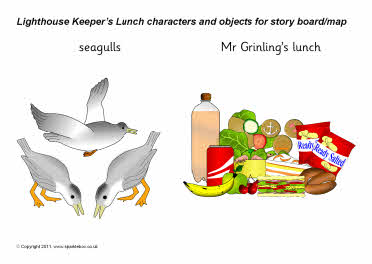 Lighthouse Keeper’s Lunch story cut-outs (SB3804) - SparkleBox