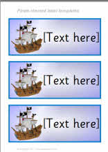 Pirate-themed classroom label templates (SB3832) - SparkleBox