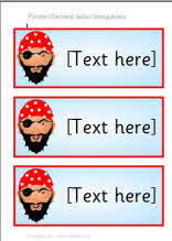Pirate-themed classroom label templates (SB3832) - SparkleBox