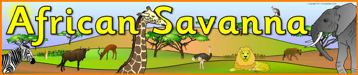 African Savanna display banner (SB3866) - SparkleBox
