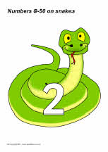 Numbers 0-50 on snakes (SB3935) - SparkleBox
