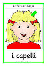 Italian parts of the body posters (SB3942) - SparkleBox