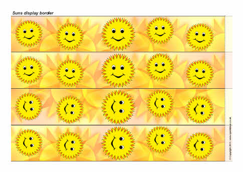 Suns-themed display border (SB3966) - SparkleBox