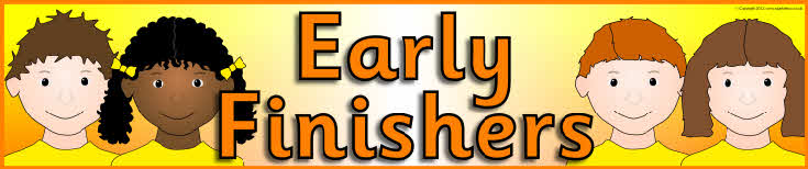Early Finishers display banner (SB3989) - SparkleBox