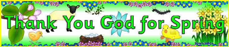 Thank You God for Spring display banner (SB3984) - SparkleBox