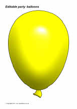 Editable party balloons (SB3996) - SparkleBox