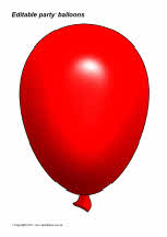 Editable party balloons (SB3996) - SparkleBox