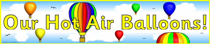 Our Hot Air Balloons display banner (SB4003) - SparkleBox
