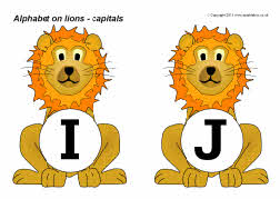 Alphabet on lions - capitals (SB4063) - SparkleBox