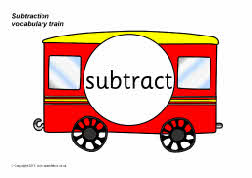 Subtraction vocabulary train (SB4080) - SparkleBox