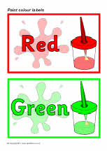 Paint colour labels (SB4071) - SparkleBox