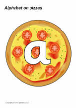 Alphabet on pizzas (SB4085) - SparkleBox